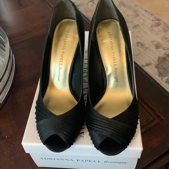 Adrianna Papell | Shoes | Potus Wah Black Pumps Peep Toe | Poshmark